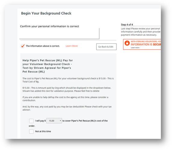 Care Portal - ST Volunteers - Initiating a background check using a ...